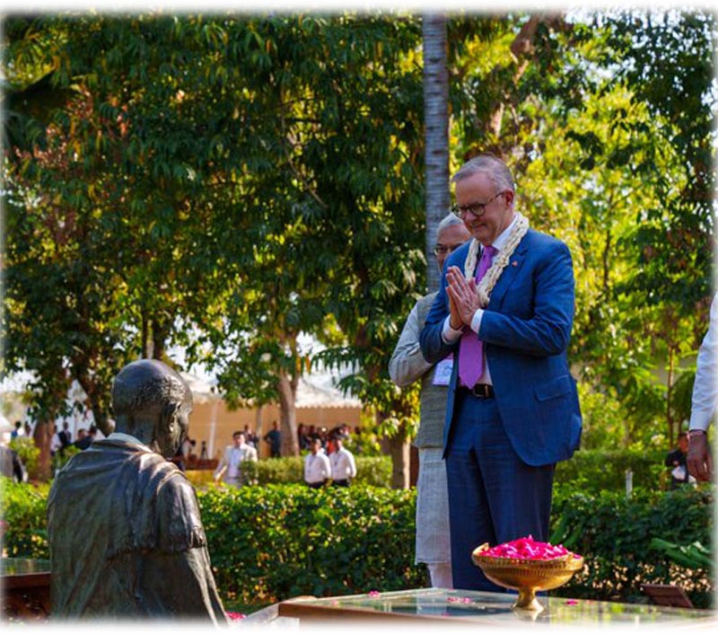 Australian PM Anthony Albanese arrives in India, visits Sabarmati Ashram | Indiablooms - First ...
