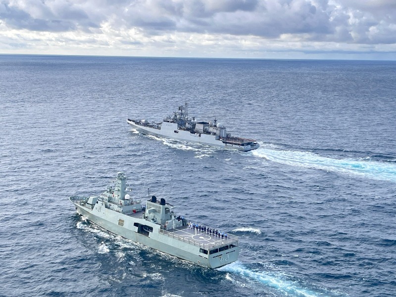 INS Trikand and Dornier Maritime Patrol Aircraft participate in Indo ...